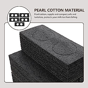 Happyyami 5 Pcs Pearl Cotton Cup Holder Glass Coffee Cups Car Coffee Mug Food Trays Disposable 2 Cups Foam Take Out Cup Holder Coffee Cup Stand Convenient Cup Holder Cup Tray Packing Trays