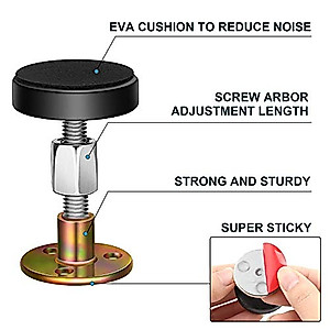 Krisler Adjustable Threaded Bed Frame Anti-Shake Tool for Bed, Headboard Stoppers, Bedside Headboards Prevent loosening Anti-Shake Fixer, Easy Install (30-64mm)