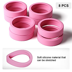 KAGM Luggage Wheels Covers, 8 pcs Luggage Suitcase Wheels Covers for most 8-spinner Wheels Luggage Sets,luggage spinner Wheels Silicone case with Wear-resistant, Anti-noise(Pink)