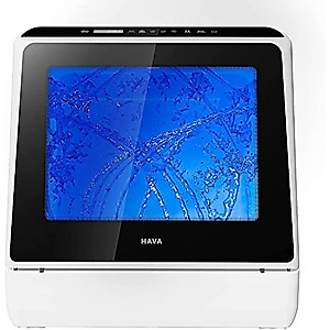 Countertop Dishwasher, HAVA Portable Dishwashers with 5 L Built-in Water Tank & Inlet Hose, 6 Programs, Baby Care, Air-Drying Function for Small Apartments, Dorms and RVs