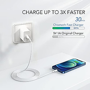 [Apple MFI Certified] iPhone Charger Apple Block USB C Fast Wall Plug with 6ft USB C to Lightning Cable for iPhone13/14/14 plus/12/pro/pro max/11/Air pods pro/iPad air 3/min4 (White, 1 Pack)