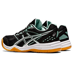 ASICS Kid's UPCOURT 4 Grade School Volleyball Shoes, 3, BLACK/FRESH ICE