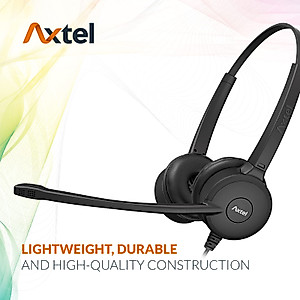 Axtel Bundle Prime Duo with AXC-02 Cable | Noise Cancellation - Compatible with Grandstream GXP1600, GXP1700, GXP2100, GRP2600 Series Phones