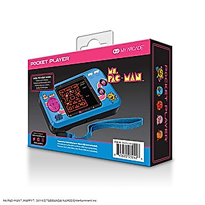 My Arcade Pocket Player Handheld Game Console: 3 Built In Games, Ms. Pac-Man, Sky Kid, Mappy, Collectible, Full Color Display, Speaker, Volume Controls, Headphone Jack, Battery or Micro USB Powered