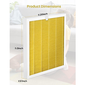 A3 Pet Care Replacement Filter Compatible with AMEIFU G3 sferf-30 Air Purifier, VEWIOR A3, Tailulu HQZZ-260 Air Cleaner, 3-in-1 Filter H13 True HEPA Filter Air Filter Replacement, 1 Pack, Yellow
