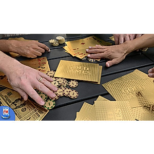 Gold Games Gold Cash, Fake Money, 1000 Dollars of Various Waterproof Gold Bills with Different Faces, Games, Entertainment