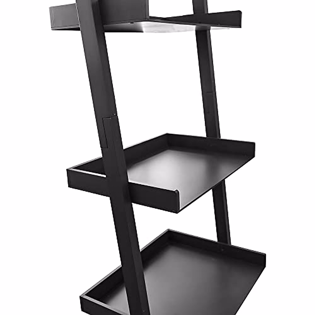 Kiera Grace Modern 5-Tier Wood Ladder Bookshelf, Black