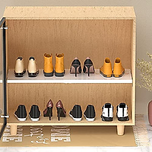 Benzoyl Adjustable Closet Shelf, Metal Expandable Wardrobe Shelves Organizer with Sticker for School Locker, Bedroom, Cabinet, Wardrobe, Cupboard, Kitchen -11.8'' Width