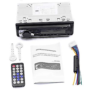 Car Stereo Radio 60Wx4 Output Bluetooth FM MP3 Stereo Radio Receiver Aux with USB SD and Remote Control L-JSD-520