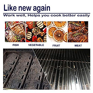 YOUFIRE Heat Plates Stainless Steel Grill Replacement Parts for Charmglow 4 Burner 720-0304, Heat Tent Shield, Gas Burners Cover