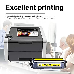 3-Pack (1Cyan+1Magenta+1Yellow) Compatible TN225 TN-225 Toner Cartridge Replacement for Brother HL-3140CW 3150CDN 3170CDW MFC-9130CW 9340CDW DCP-9015CDW 9020CDN Printer Sold by Feromyink.