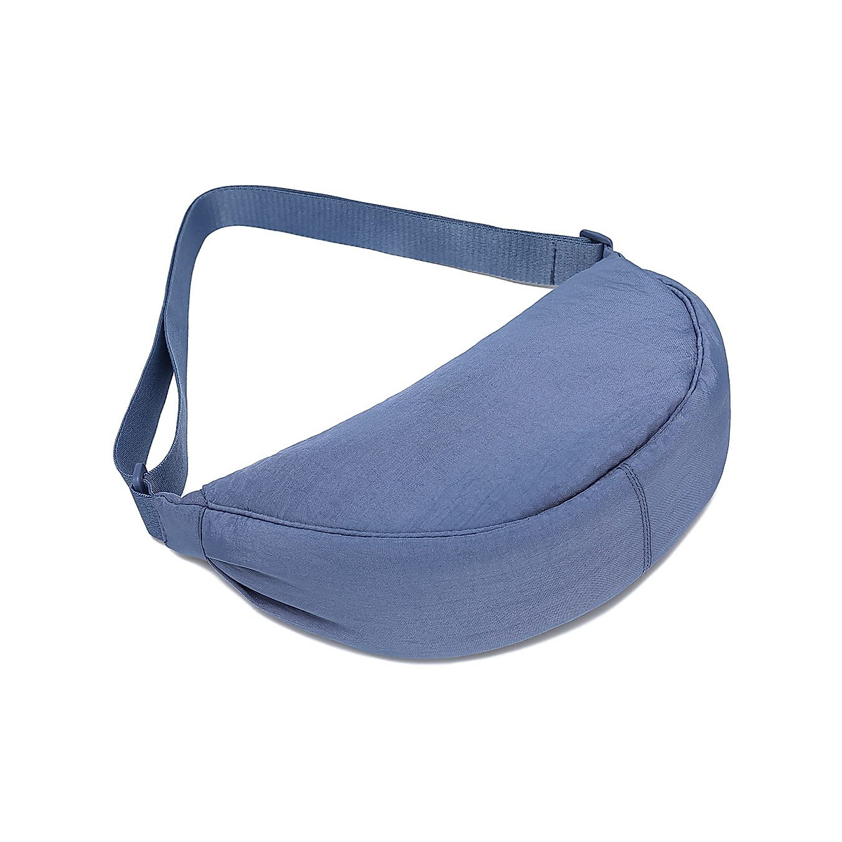 YIKOEE Crescent Bag for Women Men Small Sling Crossbody Bag with Half Moon Shape (Blue)