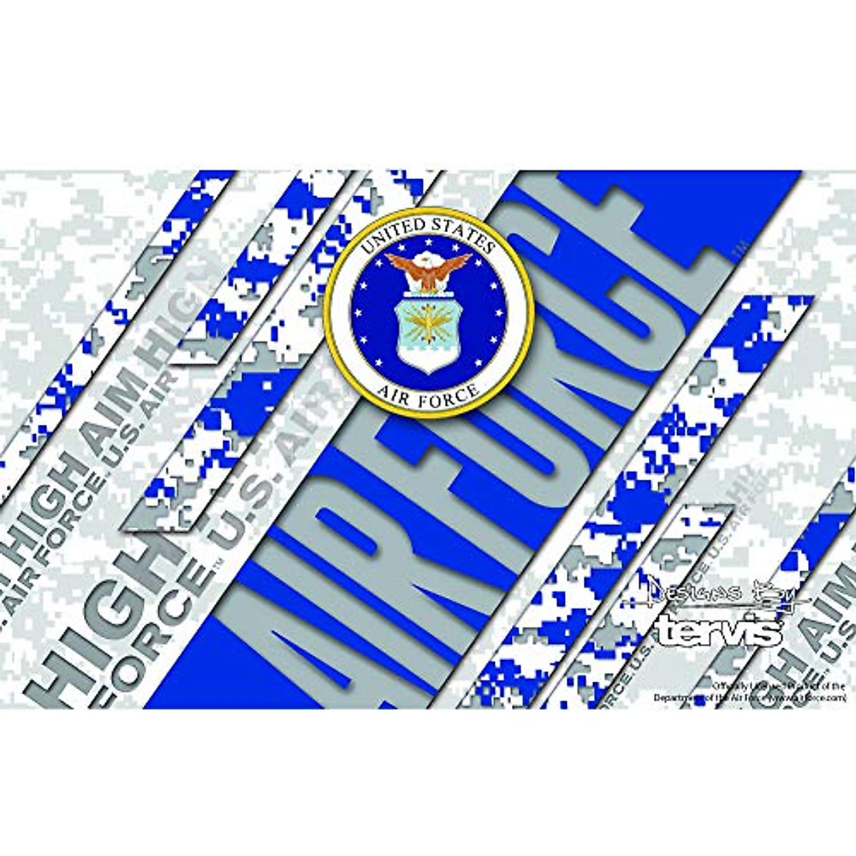 Tervis Air Force Stainless Steel Tumbler with Clear and Black Hammer Lid 20oz, Silver