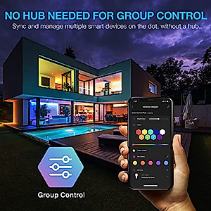 Smart Light Bulbs [4 Pack], WiFi 2.4GHz & Bluetooth 5.0, Compatible w/ Alexa & Google Without Hub, Dimmable, Music Sync, Schedules, Color Changing Bulb RGBCW Smart Bulbs, LED Bulb, A19/E26 9W 810LM