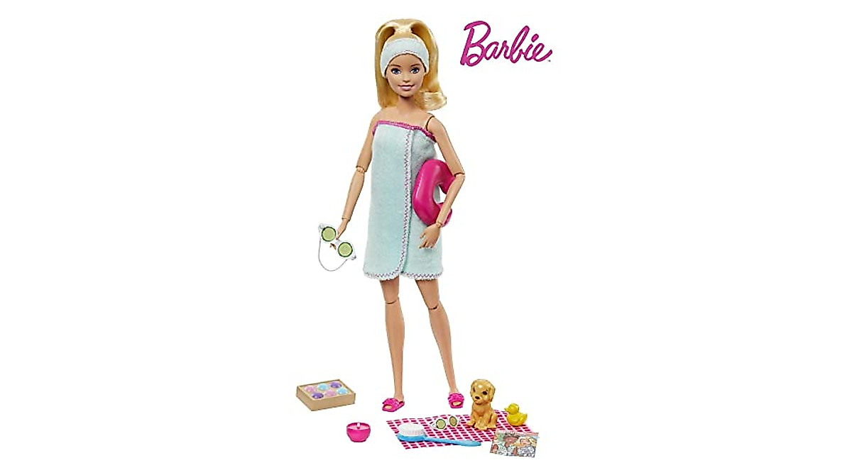 Barbie Spa Doll Set with Accessories for Self-Care Fun
