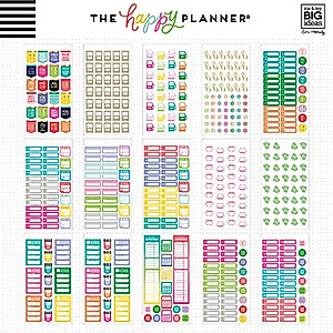 me & my BIG ideas Sticker Value Pack for Classic Planner - The Happy Planner Scrapbooking Supplies - Budget Theme - Multi-Color & Gold Foil - Great for Projects & Albums - 30 Sheets, 682 Stickers