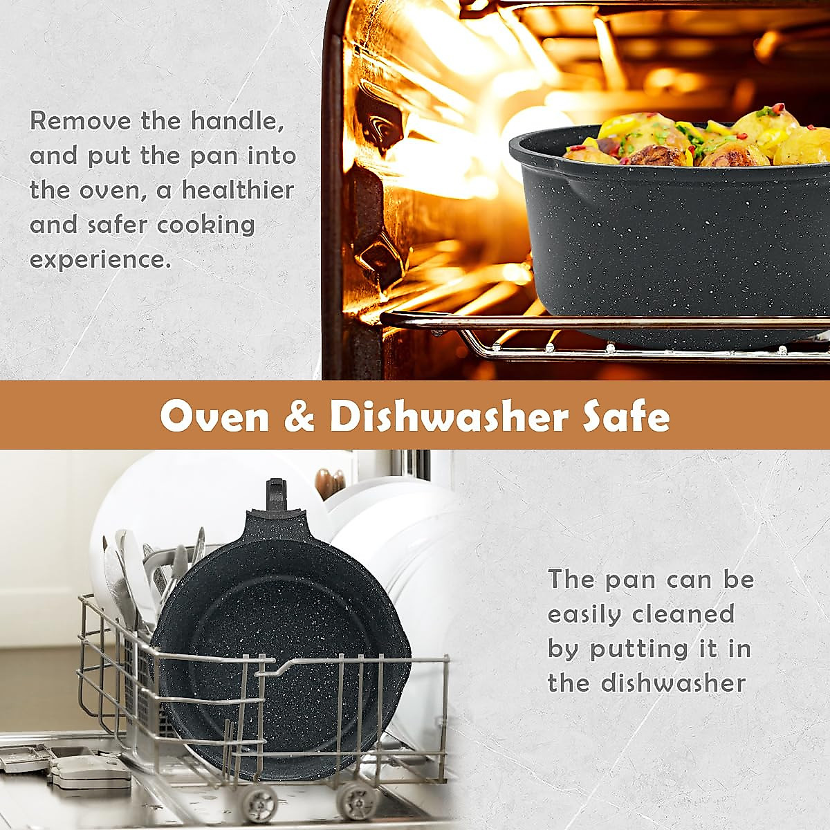 Bobikuke 1.8 Quart Saucepan with Lid, Nonstick Sauce Pan Small Soup Pots for Cooking, Sauce Pot with Lid Compatible for All Stoves, Milk Pan with Removeable Handle, Oven& Dishwasher Safe(Black)