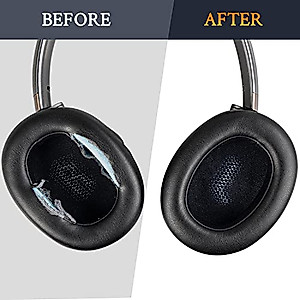 SOULWIT Earpads Replacement for JBL Everest Elite 750 (750NC Model: V750NXT) Headphones, Ear Pads Cushions with High-Density Noise Isolation Foam, Softer Protein Leather - Black