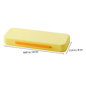 STOBOK 2pcs Box Double Layer Pencil Case Blue Pencil Case Yellow Pencil Case Plastic Pencil Box Pencil Storage Case Hard Pencil Case Pencil Box Pp Men and Women Storage Penholder