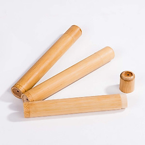 Bamboo Toothbrush Travel Case Pack of 6 Biodegradable and Eco Friendly