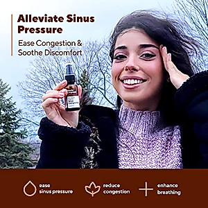 Breathe Blend Essential Oil Sinus Spray | Best Therapeutic Grade Essential Oils for Sleep, Stress, Congestion Relief | Peppermint, Eucalyptus, Rosemary, Clove, Olive, Cajeput, Mint | Aromatherapy Oils