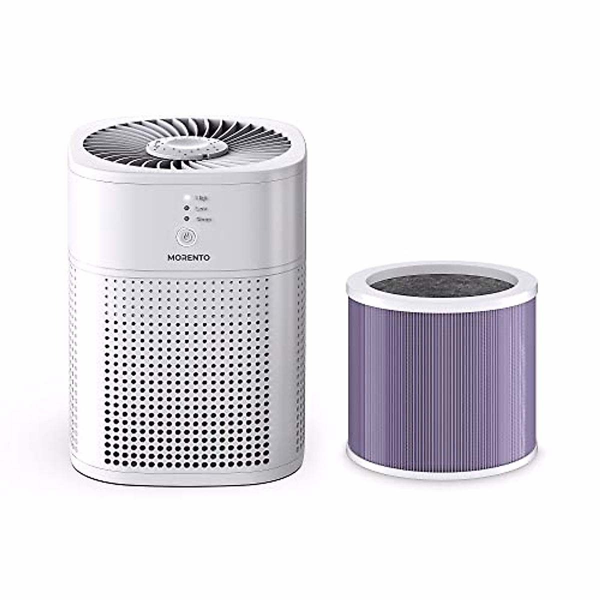 MORENTO HY1800 Air Purifiers for Bedroom with Air Purifiers Smoke Removal Filter, White