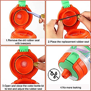 BABORUI 5Pcs Leakproof Rubber Seal Compatible for Gatorade Water Bottle, Replacement Gasket for Gatorade GX Pods Bottle, BPA Free Rubber Ring for 30oz Gatorade GX Water Bottle Replacement Lid