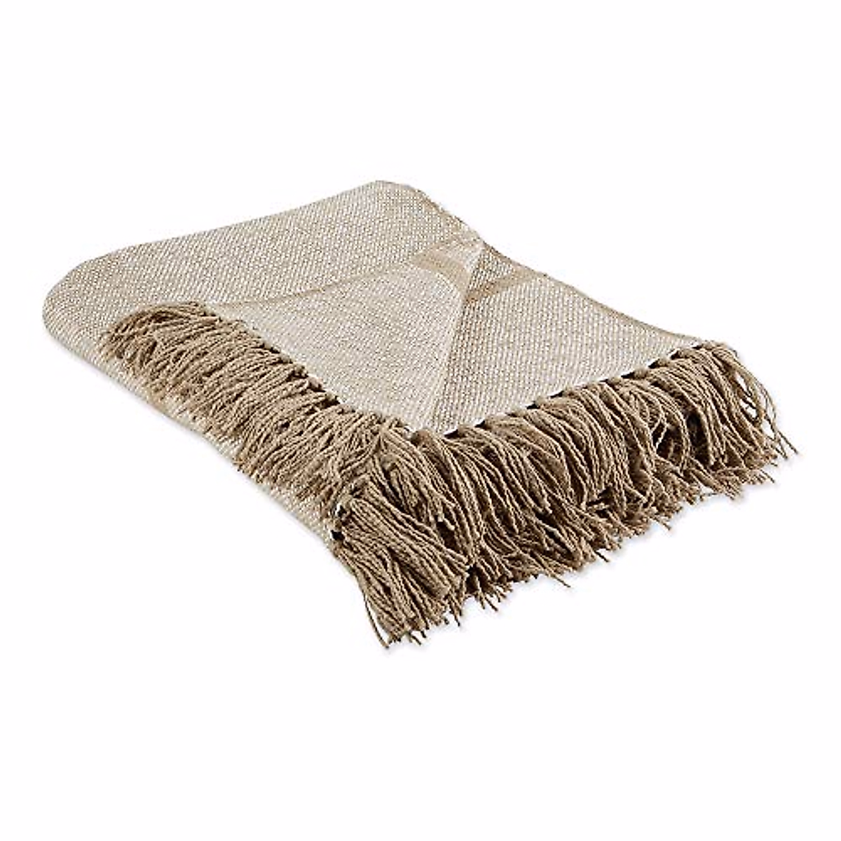 DII Stone Stripe Homespun Throw, 50x60 with 2.5" Fringe