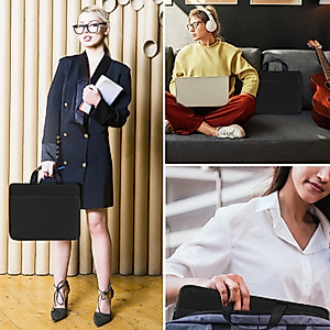 Laptop Sleeve Case 15.6 inch, Durable Travel Laptop Bag HandBag Shockproof Protective Computer Cover Carrying Bag Briefcase for 15" 15.6" HP Asus Acer Dell Lenovo Laptop Notebook Ultrabook, (Black)