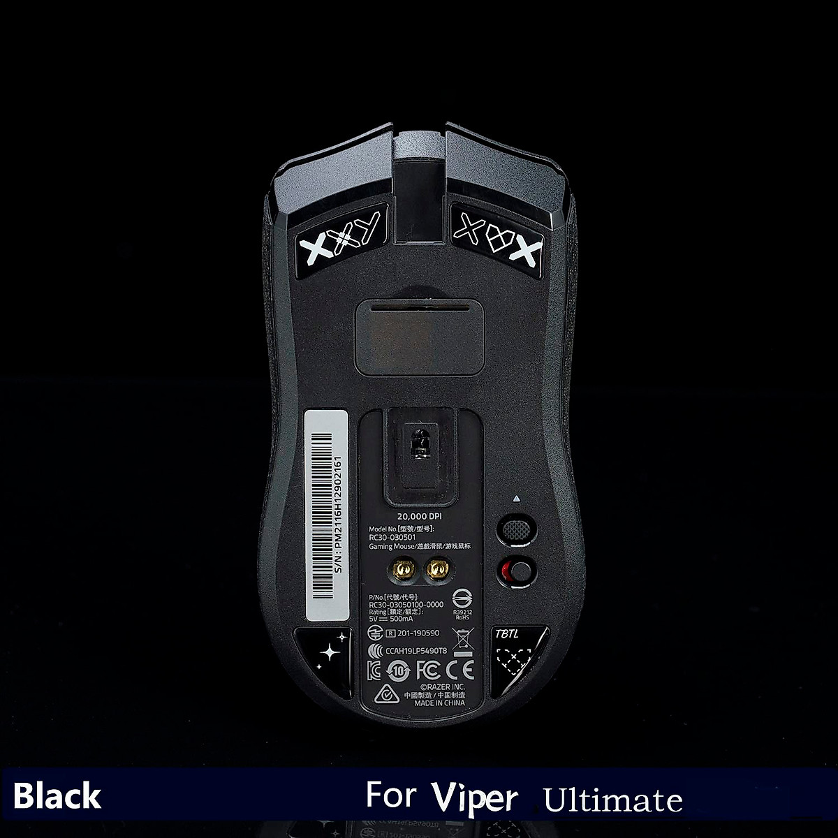 for Razer Mouse Skates Compatible with Razer Viper/Viper Ultimate/Viper 8K Hz Sweatproof Anti-Slip for Razer Viper Glass Mouse Skates