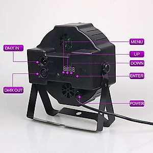 UV Black Lights, KOOT 72W Strobe Lights 36 Led Blacklight with Glow in The Dark Party Supplies by DMX and Remote Control Stage Light for DJ Wedding Church Bar Club
