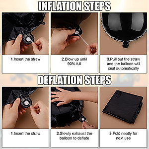 10pcs Halloween Spider Balloons, 32.28x30.7 Inch Large Spider Foil Balloons Scary Halloween Balloons for Halloween Themed Props Party Decorations Supplies