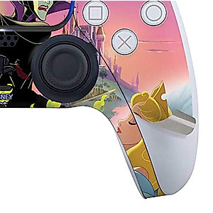 Skinit Decal Gaming Skin Compatible with PS5 and Compatible with PS5 Digital Edition DualSense Controller - Officially Licensed Disney Sleeping Beauty and Maleficent Design