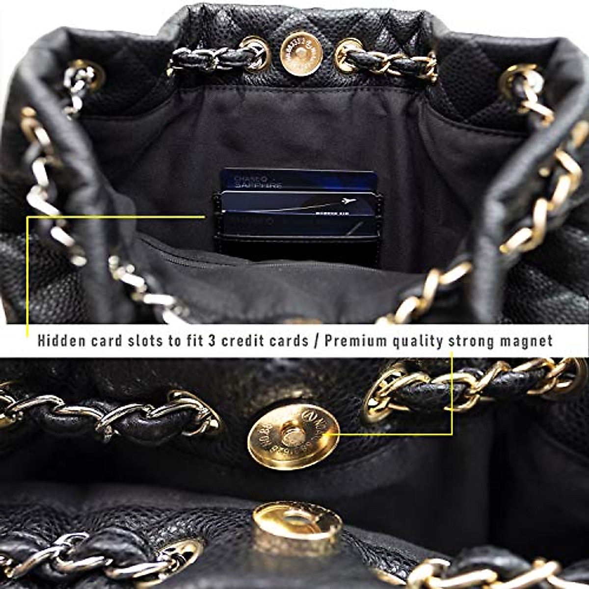 Womens Small Quilted Vegan Leather Hobo Backpack Satchel Fashion Casual Travel Shoulder Bags Crossbody Purse Daypacks Mini Bucket Bag (Navy)