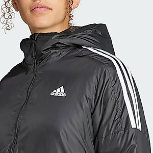 adidas Female Essentials Insulated Hooded Jacket, Black,M