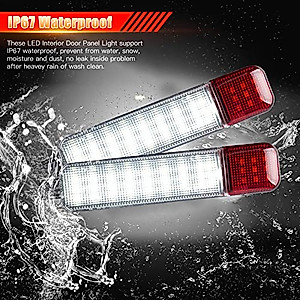 Carrep LED Interior Door Panel Courtesy Light,Door Warning Light Lamp Assembly Compatible with Silverado/Sierra C/K 1500 2500 3500 Suburban Tahoe Avalanche Yukon Escalade