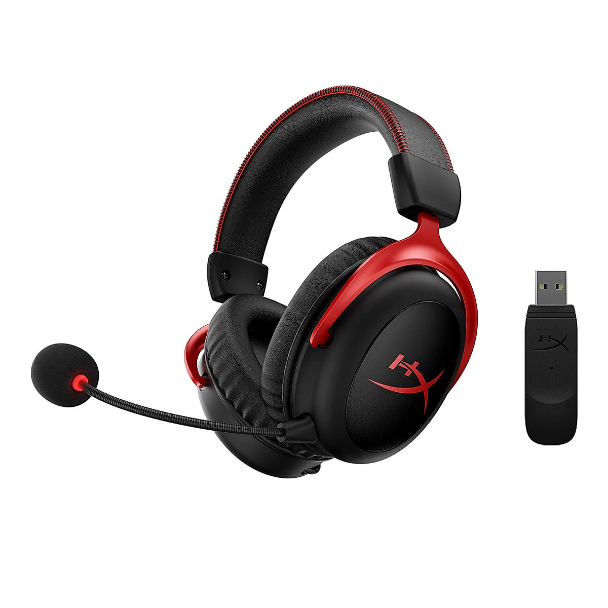 HyperX Cloud II Wireless - Gaming Headset for PC, PS4/PS5 & QuadCast S – RGB USB Condenser Microphone for PC, PS4, PS5 and Mac, Anti-Vibration Shock Mount, 4 Polar Patterns, Discord