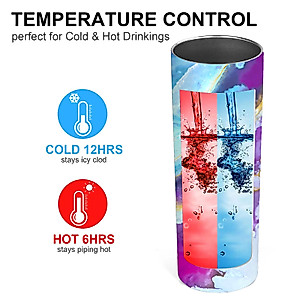 Christian Gifts for Women,Inspirational Gifts for Women Bible Religious, Insulated Skinny Tumbler Marbling Coffee Mug with Lid 20oz Reusable Slim Iced Coffee Mug for Friends Female Sister (Pack of 1)