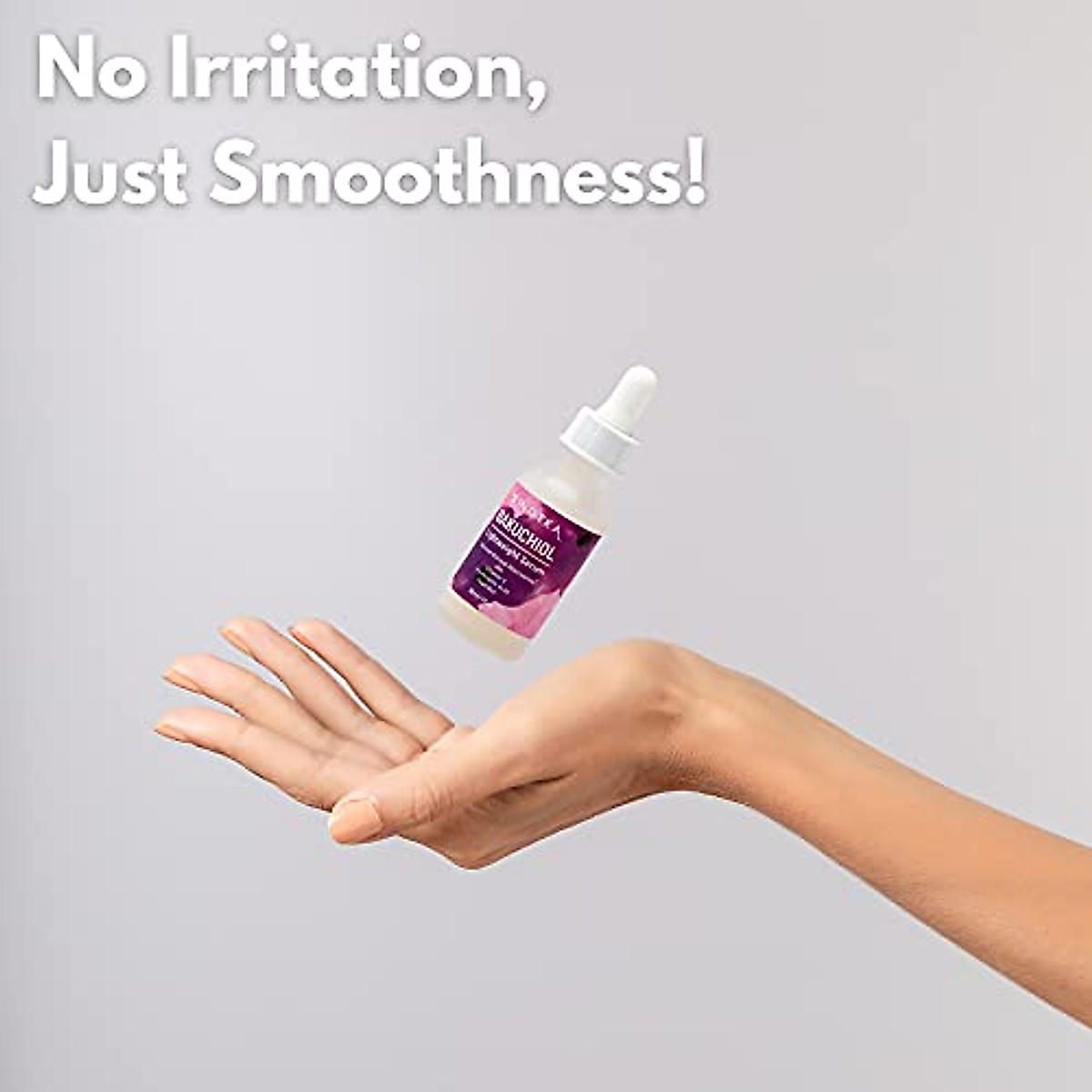 Bakuchiol Serum Natural Retinol Alternative with Vitamin C, Hyaluronic Acid and Peptides, Anti-Aging for All Skin Types, Hydration, Antioxidant Natural Skincare