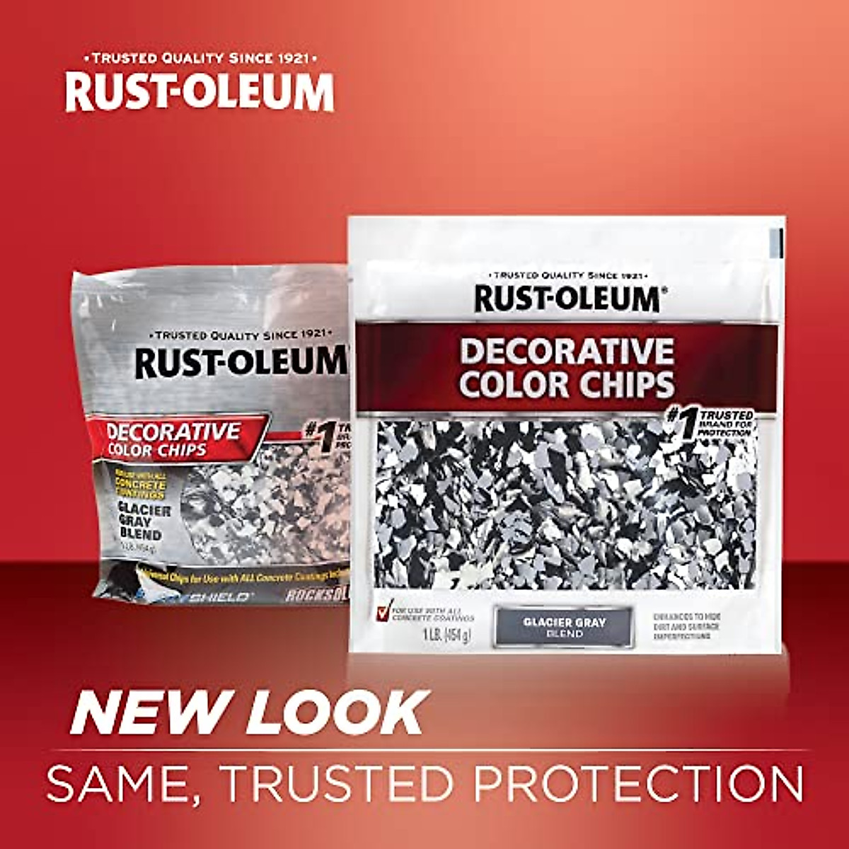 Rust-Oleum 312449-6PK Decorative Color Chips, 6 Pack, Glacier Gray Blend, 96 Ounce