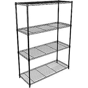 Miibox Storage Shelf 4-Tier Heavy Duty Shelving Unit,Black,36L x 14W x 54H inch