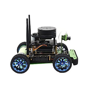 Waveshare JetRacer Professional Version ROS AI Kit, Dual Controllers AI Robot, Lidar Mapping, Vision Processing, Includes Waveshare Jetson Nano Dev Kit 4GB (NOT Support Nano 2GB)