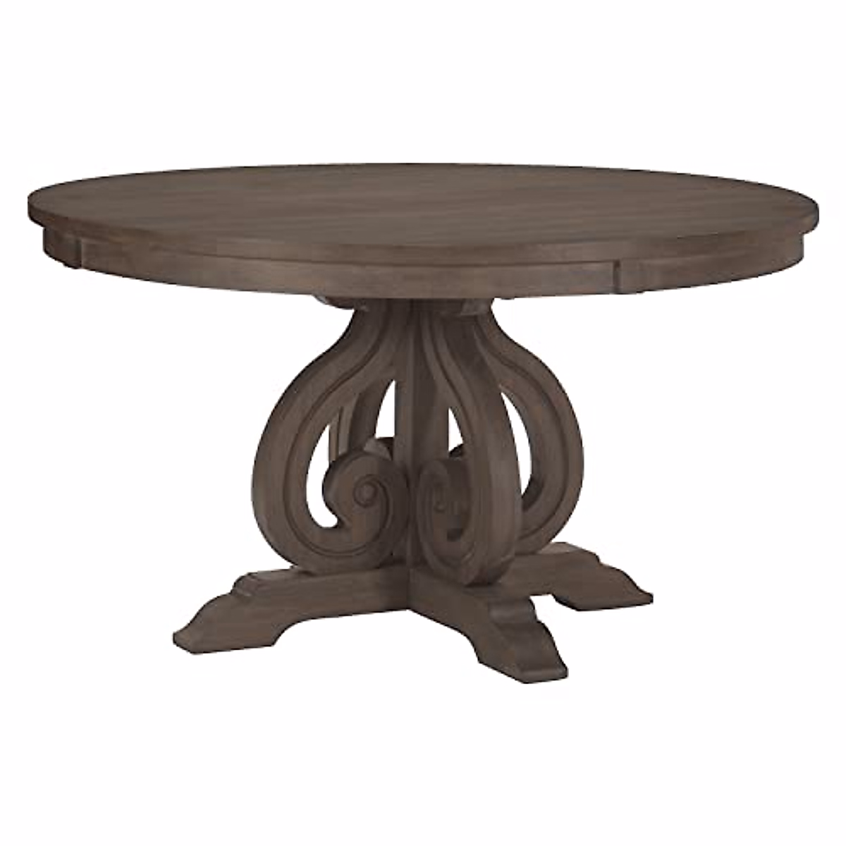 Lexicon Axton Round Dining Table, Distressed Dark Oak