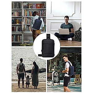 Schkleier Sling Bag USB Anti-theft Laptop Backpack, 13.3 Inch Casual Chest Shoulder Daypack for Men and Women