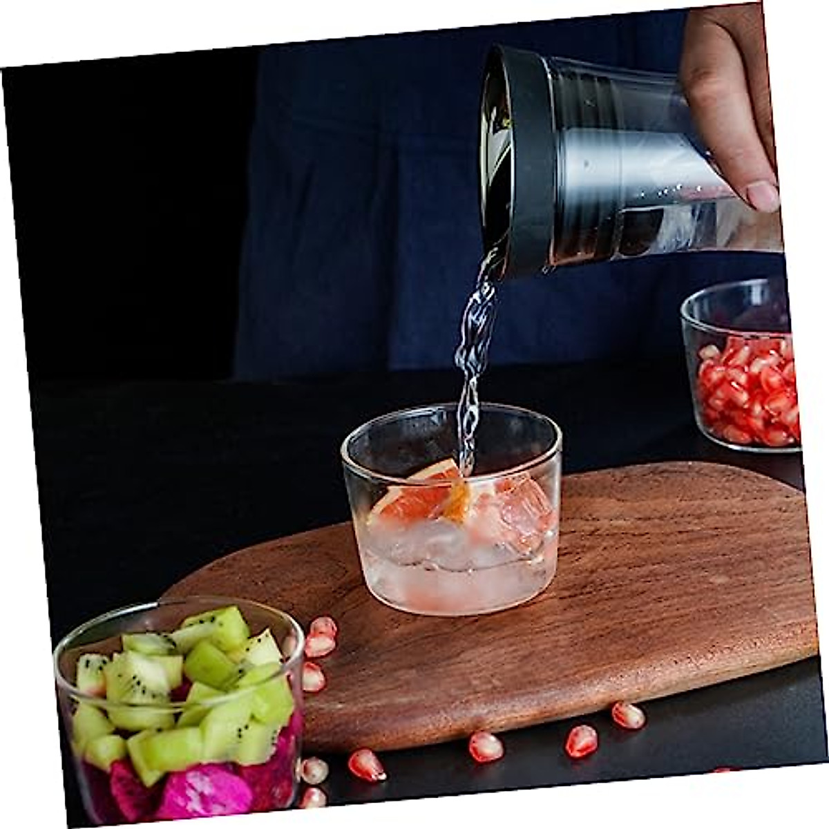 NOLITOY 2pcs Yogurt Cup with Cover trifle bowl glass clear glass bowls vitroleros para mini Glass dessert bowl mini salad bowl clear fruit Multi-functional Bowl Pudding Bowl