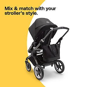 Bugaboo Changing Bag - Fashionable Diaper Bag - Stylish Functional Purse or Travel Bag - Changing Mat & 3 Clutches Included - Midnight Black