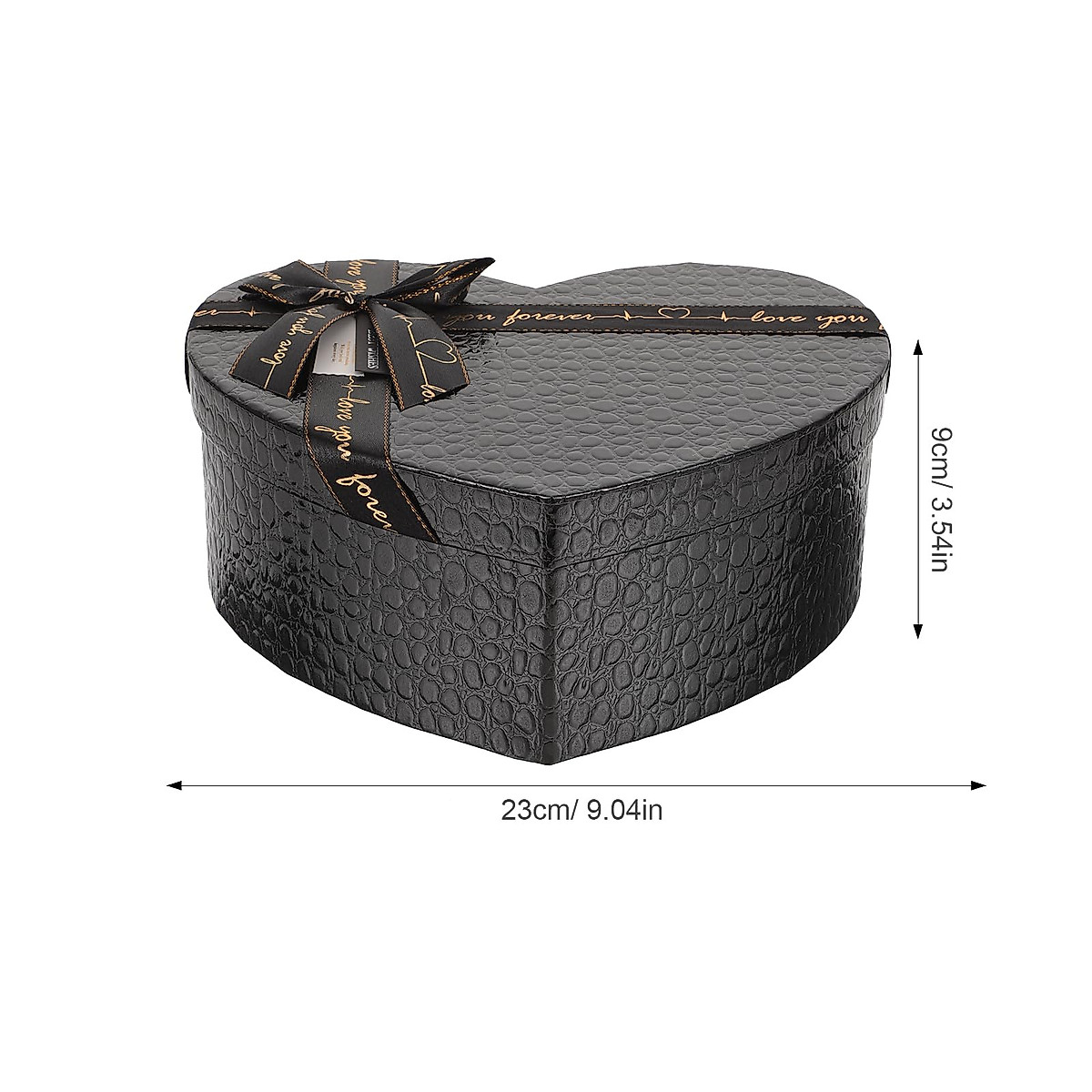 SHINEOFI Heart Shape Boxes: Decorative Nesting Box, Valentines Day Cardboard Box, Present Boxes, Empty Florist Packing Box for Wedding Proposal Black