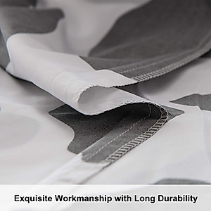 NTBAY Microfiber Queen Duvet Cover Set, 3 Pieces Ultra Soft Cow Printed Comforter Cover Set with Zipper Closure and Corner Ties, Black and White