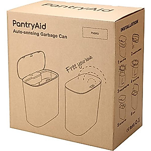 PantryAid Automatic Trash Can | Touchless Trash Can for Bathroom | Odorless for Home & Organic Kitchen Waste Bin 11Ltr/3Gal