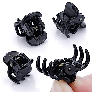 JANYUN 48 Pcs Small Mini Hair Claw Clips Hair Clamps for Women Girl's Hair (Black Brown)